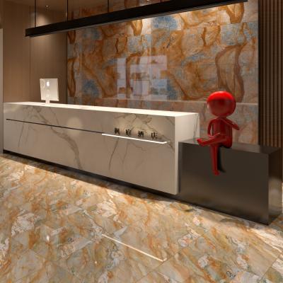 China Rectified Edge Marble Look Carpet Look Porcelain Tile for a Seamless and Modern Flooring Solution for sale