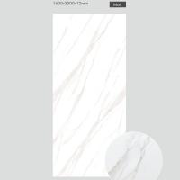 China BOLI Glazed Porcelain Tile 1600x3200mm White Polished Floor Wall Tile 12mm for sale