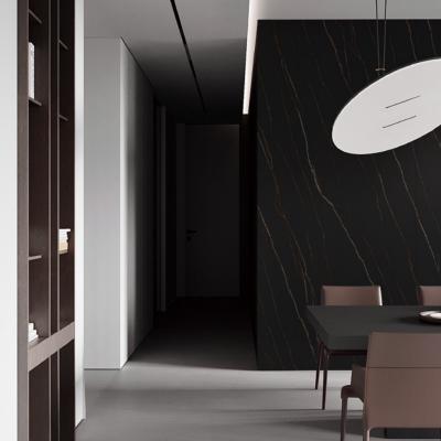 China BOLI 1600x3200mm Glazed Porcelain Tile 12mm Thickness 0.05% Water Absorption Grey Polished Floor Wall Tile for sale