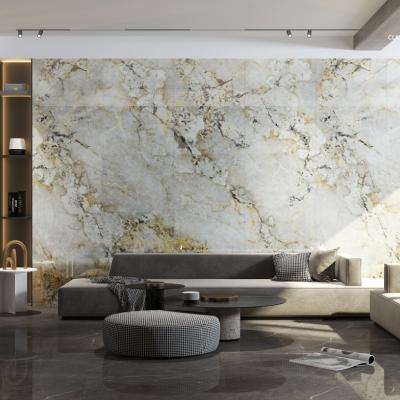 China 800x2600mm Glazed Porcelain Tile Polished Finish 0.05% Water Absorption Beige 9mm Rectified Edge for sale