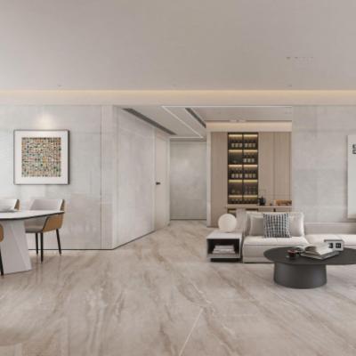 China Glazed Porcelain Floor Tile 750x1500mm Beige 0.05% Water Absorption PEI 4 for Commercial Use for sale