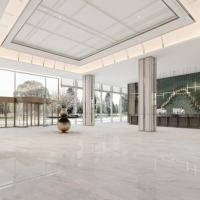 China Beige Glazed Porcelain Tile 750x1500mm 0.05 Percent Water Absorption for Residential Commercial Flooring for sale