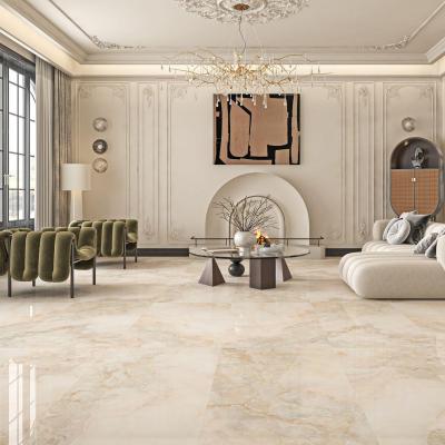 China 750x1500mm Smooth Porcelain Tile 10mm Thick Rectified Edge High Traffic Indoor Flooring for sale