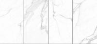 China Carrara White Porcelain Bathroom Wall Tiles 300x600 mm Size with 8mm Thickness and Low 0.2% Absorption Rate for sale