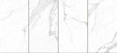 China Carrara White Porcelain Bathroom Wall Tiles 300x600 mm Size with 8mm Thickness and Low 0.2% Absorption Rate for sale