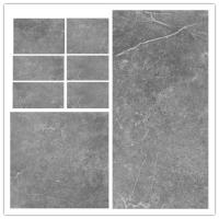 China Anti Slip Porcelain Floor Tile 600x600mm Black Matt Finish Cement Stone Mix for sale