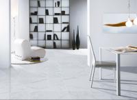 China Carrara White Polished Porcelain Tile 600x1200mm 12mm Thickness Marble Effect Floor Tiles for sale