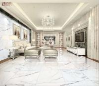 China Carrara Super White Porcelain Wall Tiles 300x1200mm 12mm Thickness with 3D Inkjet Marble Pattern for sale