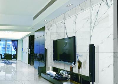 China Carrara Super White Porcelain Tile 600x1200mm 12mm Thickness PEI 4 Commercial Grade Marble Look for sale