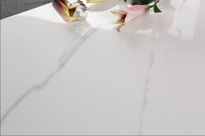 China Super White Carrara Polished Porcelain Tile 600x1200mm 12mm Thickness with 0.05% Water Absorption for sale