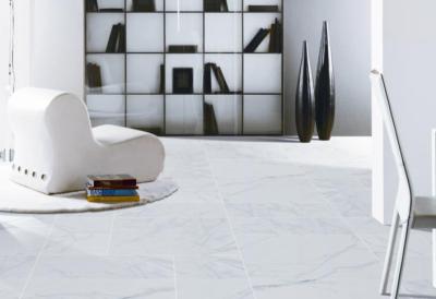 China Carrara Super White Non-Slip Porcelain Floor Tile 600x1200mm 12mm Thickness with 0.05% Absorption Rate for sale