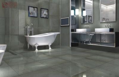 China Grey Stone Look Porcelain Tile 600x600mm Matte Finish Antibacterial Floor Tile for sale