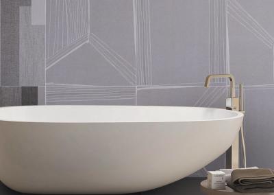 China Art Panting Carpet Look Porcelain Tile 24x24 Inch Chemical Resistant R10 Matte Finish for sale
