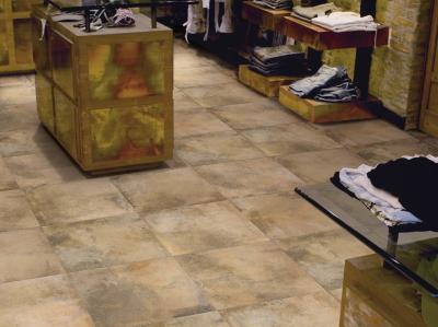 China Antique Cement Look Porcelain Tile 60x60cm R11 Anti-Slip with 10mm Thickness for Balcony & Floor for sale