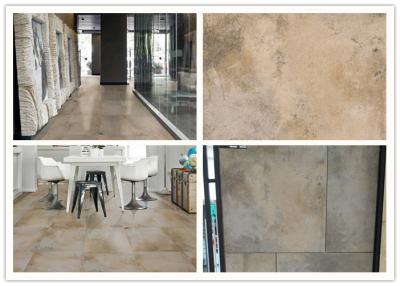 China Durable Cement Look Porcelain Tile 600x600mm 10mm Thick Matte Surface with 0.05% Water Absorption for sale