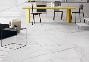 China 24x48 Carrara Super White Glazed Porcelain Tile 12mm Thick with Frost Resistance PEI 4 Rating for sale