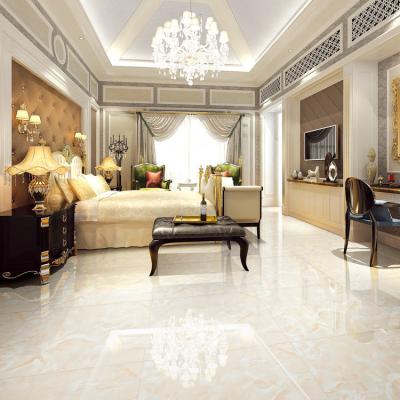 China Snow White Pink Marble Porcelain Tile 800x800mm 12mm Thick with Polished Finish for Commercial Use for sale