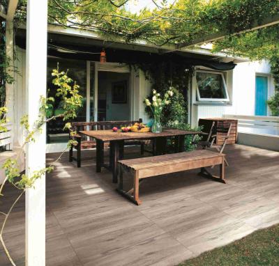 China Grey Outdoor Wood Effect Porcelain Tiles 900x600mm Wood Look Ceramic Floor Tile for sale