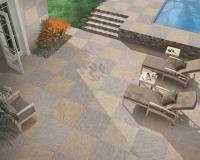 China Sand Stone Outdoor Porcelain Tile 600x600mm R11 Matte Cream Beige Non Slip for sale