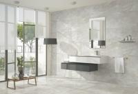 China Beige Italy Marble Effect Porcelain Floor Tile 600x1200mm Polished Full Glazed for sale