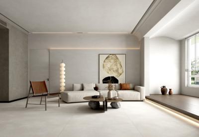 China Acid Resistant Cement Look Porcelain Tile for sale