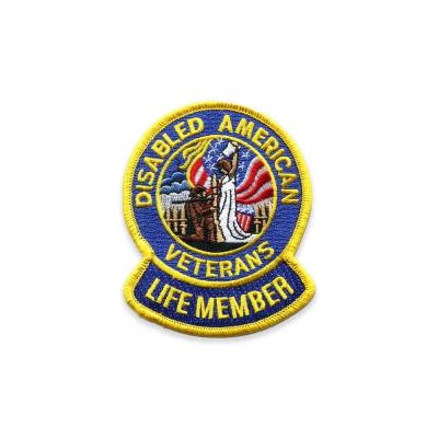 China Military Patches Merrowed Border Armband Veterans Patch Logo Badge for sale