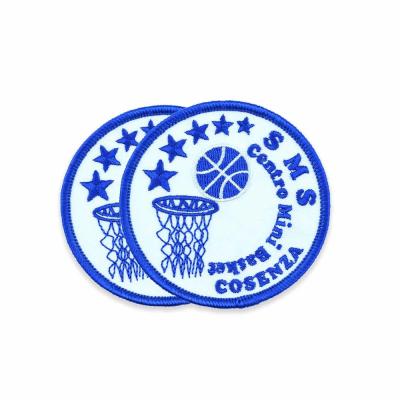 China Custom Embroidered Basketball Team Iron On Patch for Jerseys Hats 100 Pcs MOQ for sale