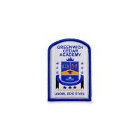 China School Applique Woven Patch Badges , Sew On Embroidered Patches OEM for sale