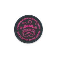 China Custom Skiing Embroidered Sports Patches Woven Yarn Thread Fabric Jacket Badge 9 Colors for sale