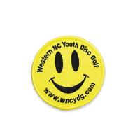 China 100% Embroidered Custom Logo Patches Smiley Face Iron On Patch Jackets Hats for sale