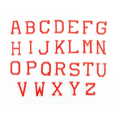 China DIY Adhesive Letter Patches Iron On Backing Cotton Polyester Material for sale