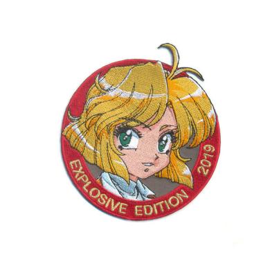 China Custom 100% Embroidered Iron On Patches for Clothing Hats 12 Colors 3D Embroidery for sale