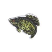 China Custom Fishing Embroidery Logo Patches Iron On 3 Inch Clothes Badges for sale