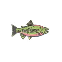China Custom Fishing Embroidery Logo Patches Iron On 3 Inch Clothes Badges for sale