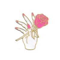 China Custom Embroidered Iron On Patches 9 Colors for Hats Bags Clothing Accessories for sale