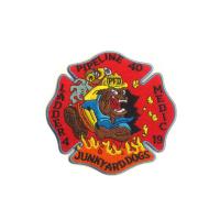 China Custom Embroidered Fireman Police Badge Patch Iron On Armband Uniform Logo 12 Inch for sale