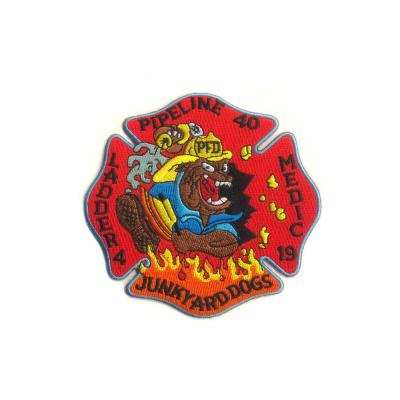 China Custom Embroidered Fireman Police Badge Patch Iron On Armband Uniform Logo 12 Inch for sale