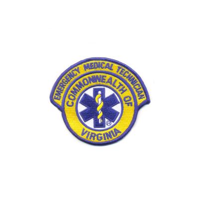 China Embroidery Logo Patches Ambulance Emergency Uniform Armband Iron On Patch for sale