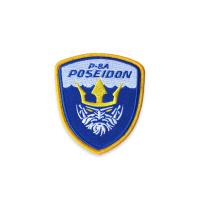 China Custom Iron On Embroidered Patches Merrowed Border 100% Polyester DIY Logo for Clothing 12 inch for sale