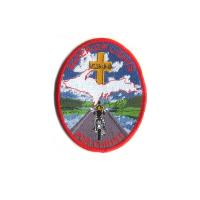 China Custom Merrowed Iron On Embroidered Patches Boy Scout Souvenir 9 Colors for sale