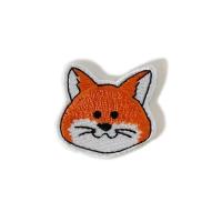 China Custom Embroidered Fox Patch Iron On Die Cut Border 3D Embroidery for Clothing for sale