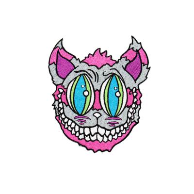 China Custom Embroidered Devil Biker Patch Iron On 4 Inch Height Halloween Clothing for sale