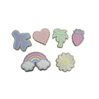 China Custom Embroidered Chenille Glitter Patches for Kids Clothes Iron On 100% Polyester for sale