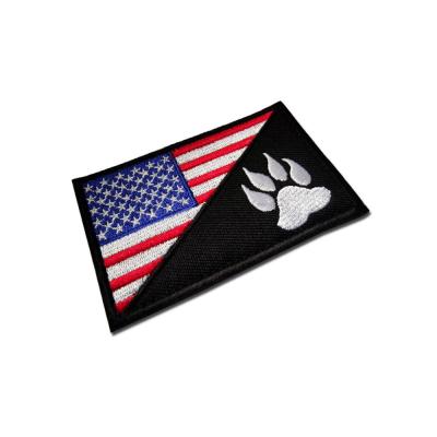 China Custom Embroidered US Flag Patch 2x3 Inch Hook Backing Military Army Patch for sale