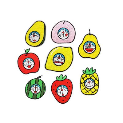 China Custom Embroidered Clothing Patches Self Adhesive Die Cut Border 100 Cotton for sale