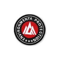 China Custom Embroidered Merrowed Patches Iron On Logo Badges for Hats Beanies 12 Colors for sale