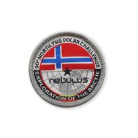China Flag Logo Woven Patch Label Merrowed Applique Embroidery For Clothing for sale