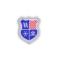 China Embroidery Woven Logo Patch Ironing Backing For Garments Tablecloths Decoration for sale
