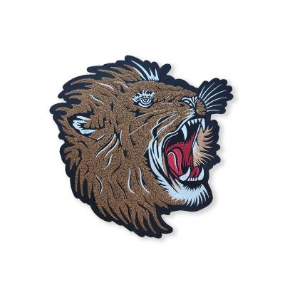 China Custom Embroidered Chenille Patches Brand Logo Sew On for College Uniforms 12 Inch for sale
