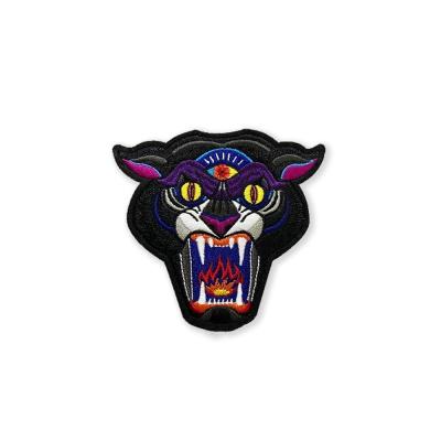 China Custom Embroidered Patches Multi Color Twill Logo Applique Die Cut Heat Transfer 9 Colors for sale